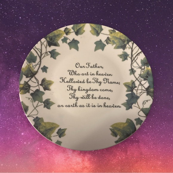 unknown | Accents | Vintage The Lords Prayer Decorative Ivy Prayer ...